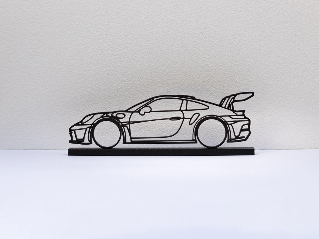 Porsche 911 GT3 RS 2024 Car Silhouette Sculpture Car Outline Art - Etsy