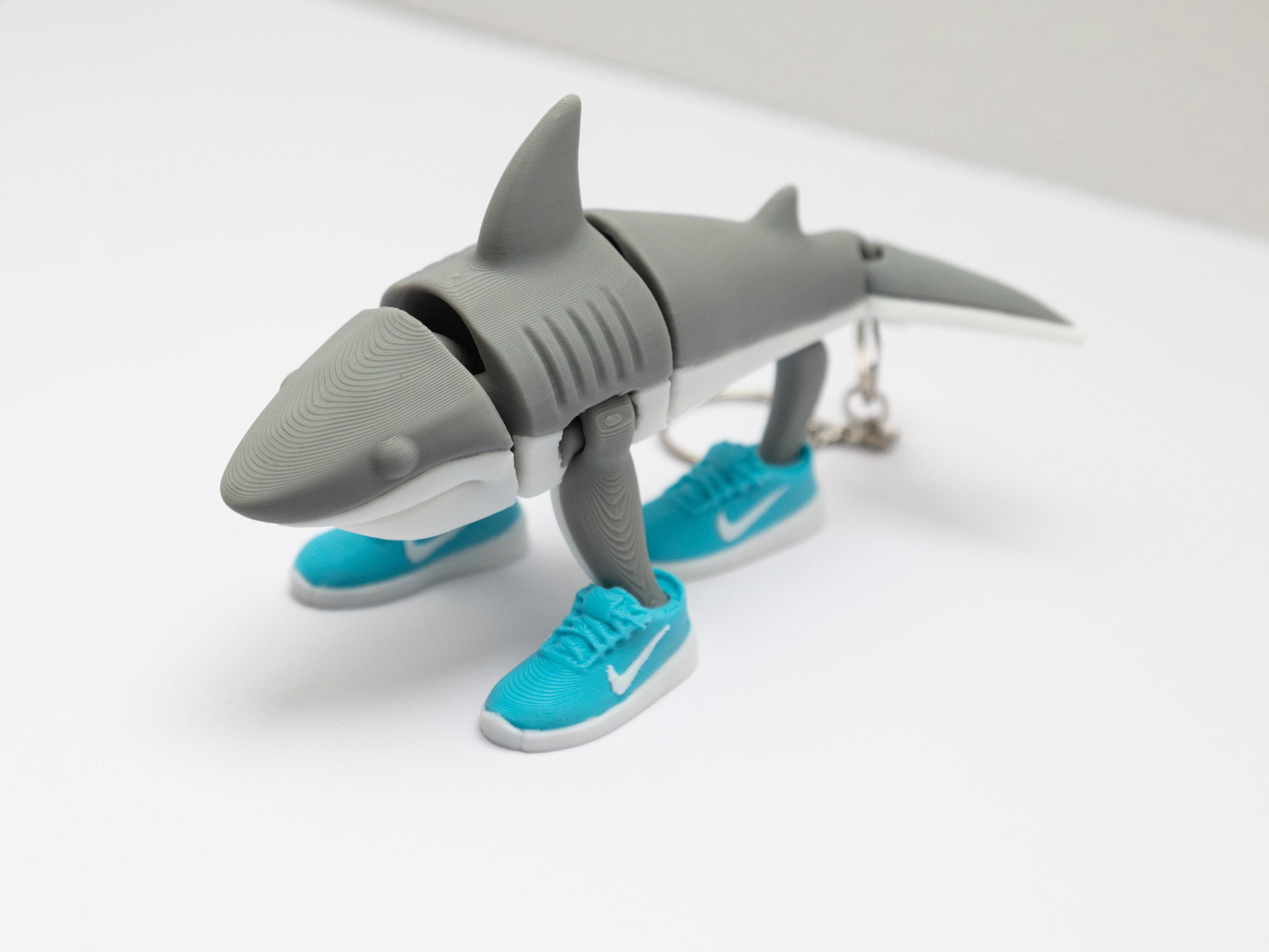 Articulated Tralalero Tralala Shark Brainrot Keychain – Meme Creature ...