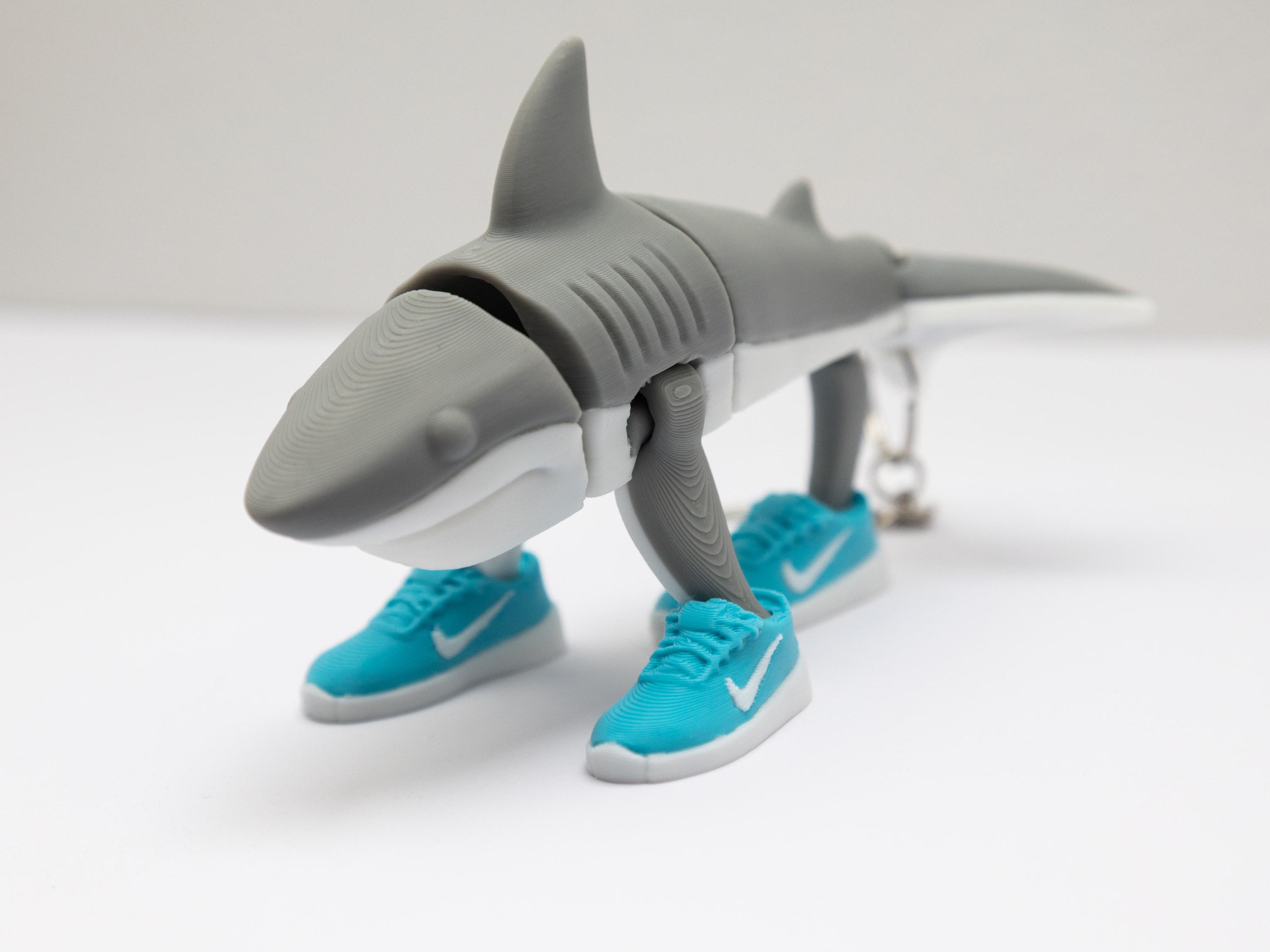 Articulated Tralalero Tralala Shark Brainrot Keychain – Meme Creature ...
