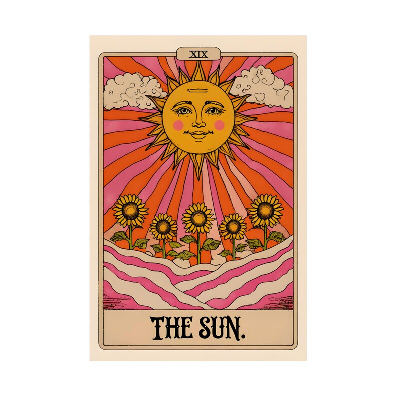 The Sun Tarot Card Poster - Etsy