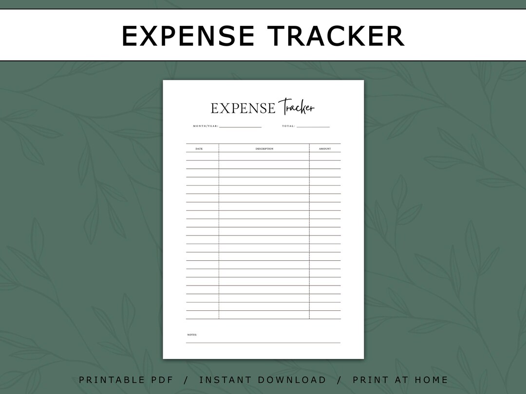 Expense Tracker Monthly Budget Planner Printable Financial Planner ...