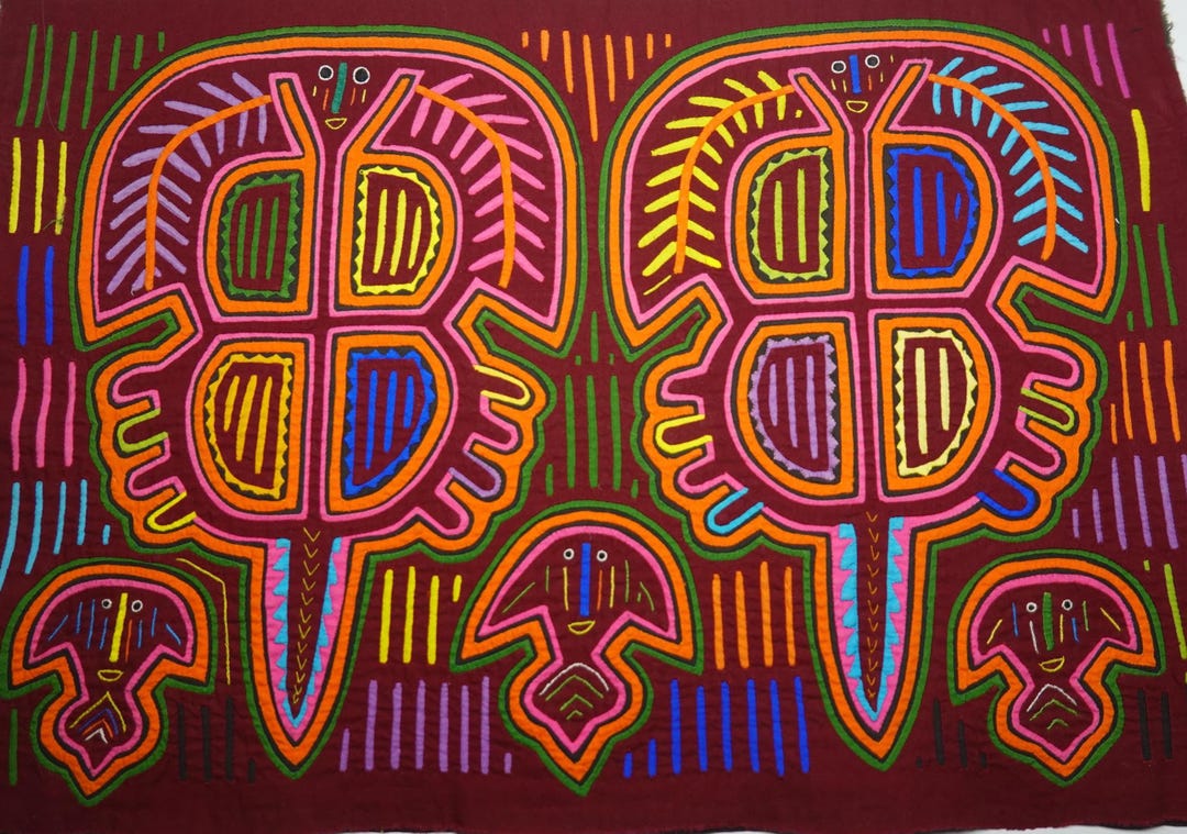 Horseshoe Crab Totem- Indigenous Handmade Textile Art Ready for Wall ...