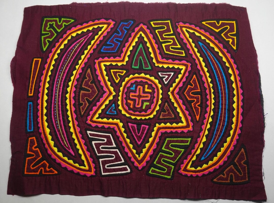 Mola Sun and Moon: Handmade Kuna Art Textile - Etsy