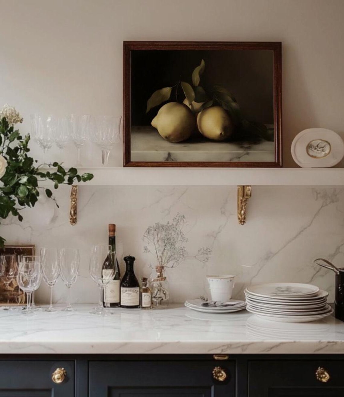 Wall Art Mockup, French Kitchen Art, Customizable Photoshop PSD ...