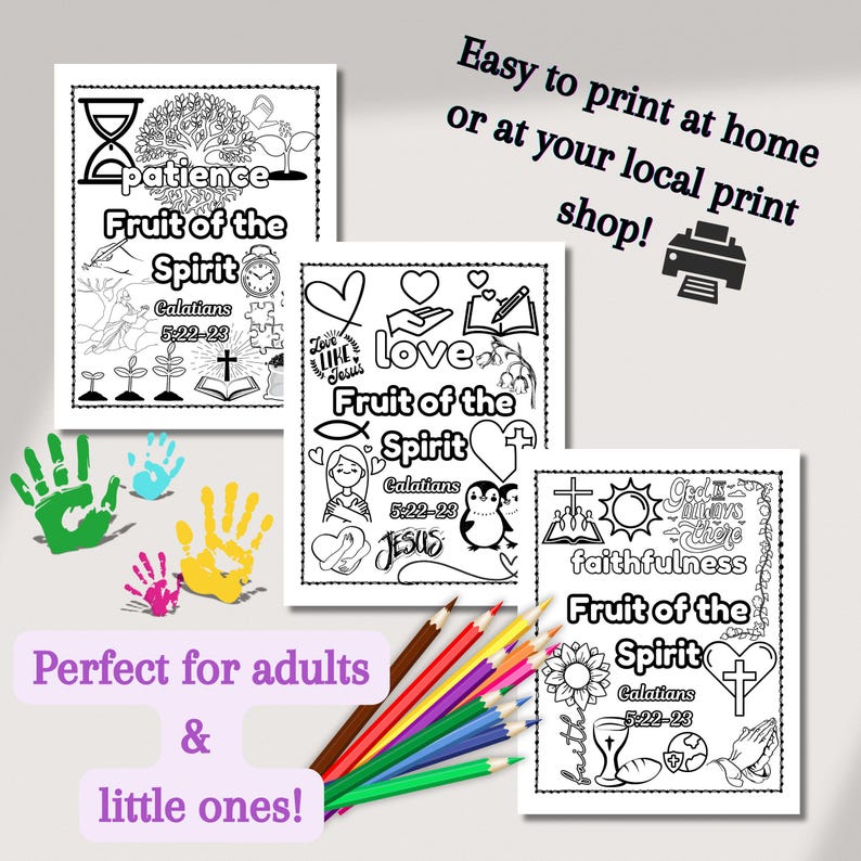 10 Printable Bible Colouring Pages, Galatians 5:22-23 Fruit of the ...
