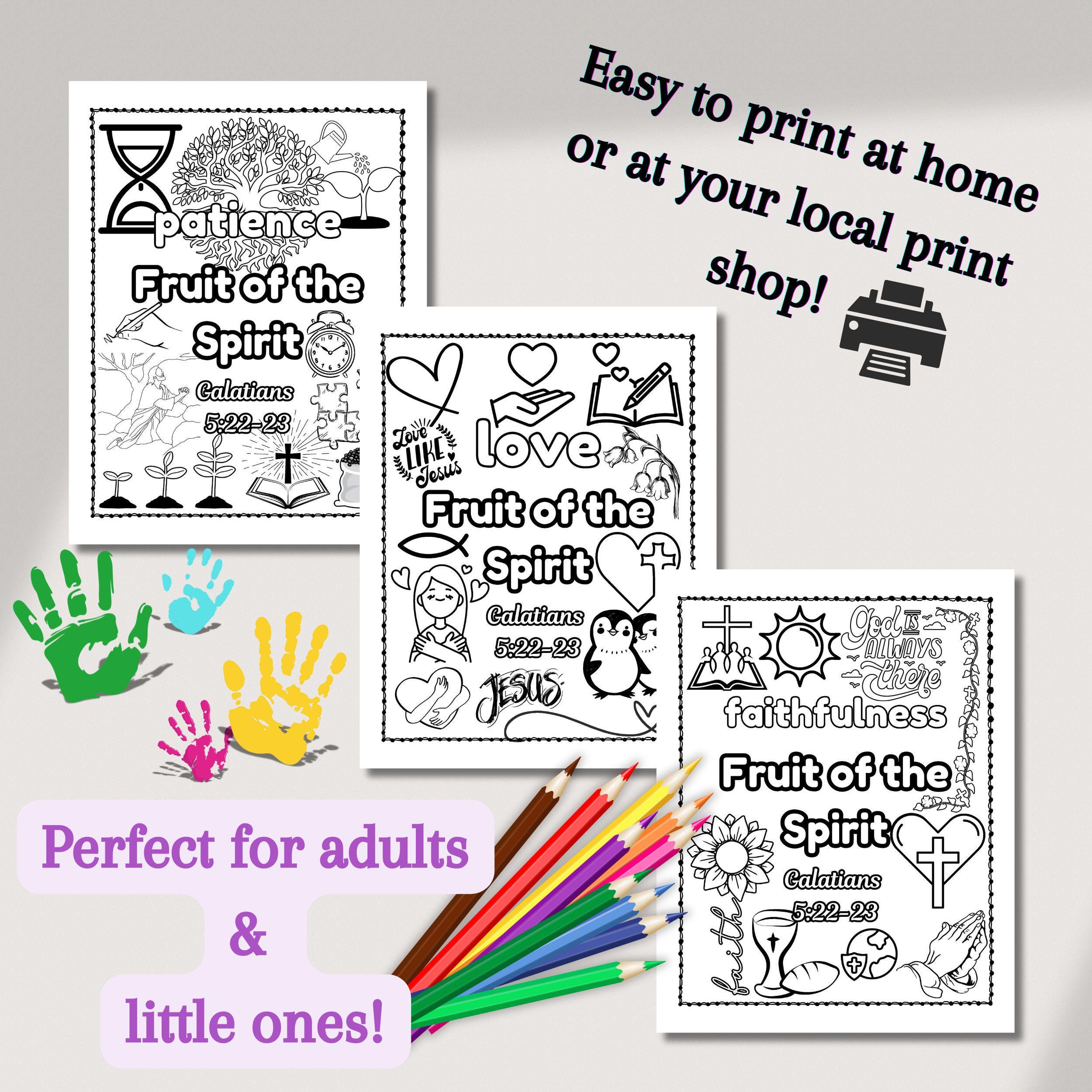 10 Printable Bible Colouring Pages, Galatians 5:22-23 Fruit of the ...