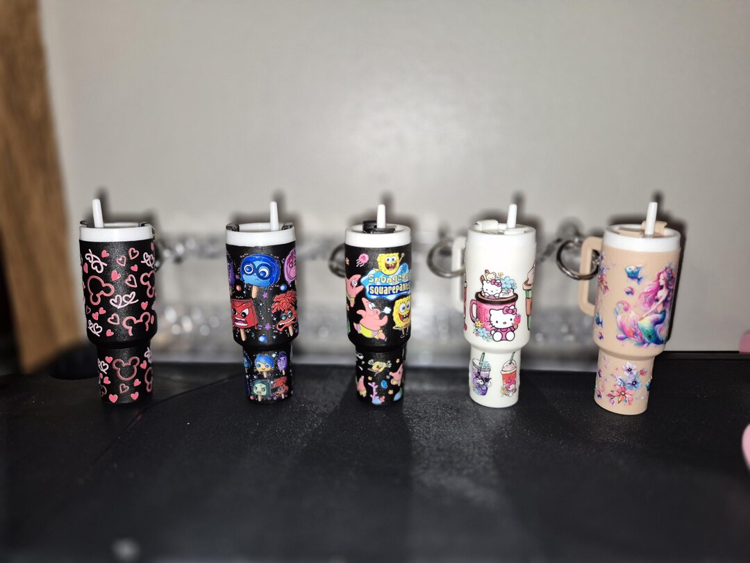 Mini Stanley Cup Wrapped Character Keychains - Etsy