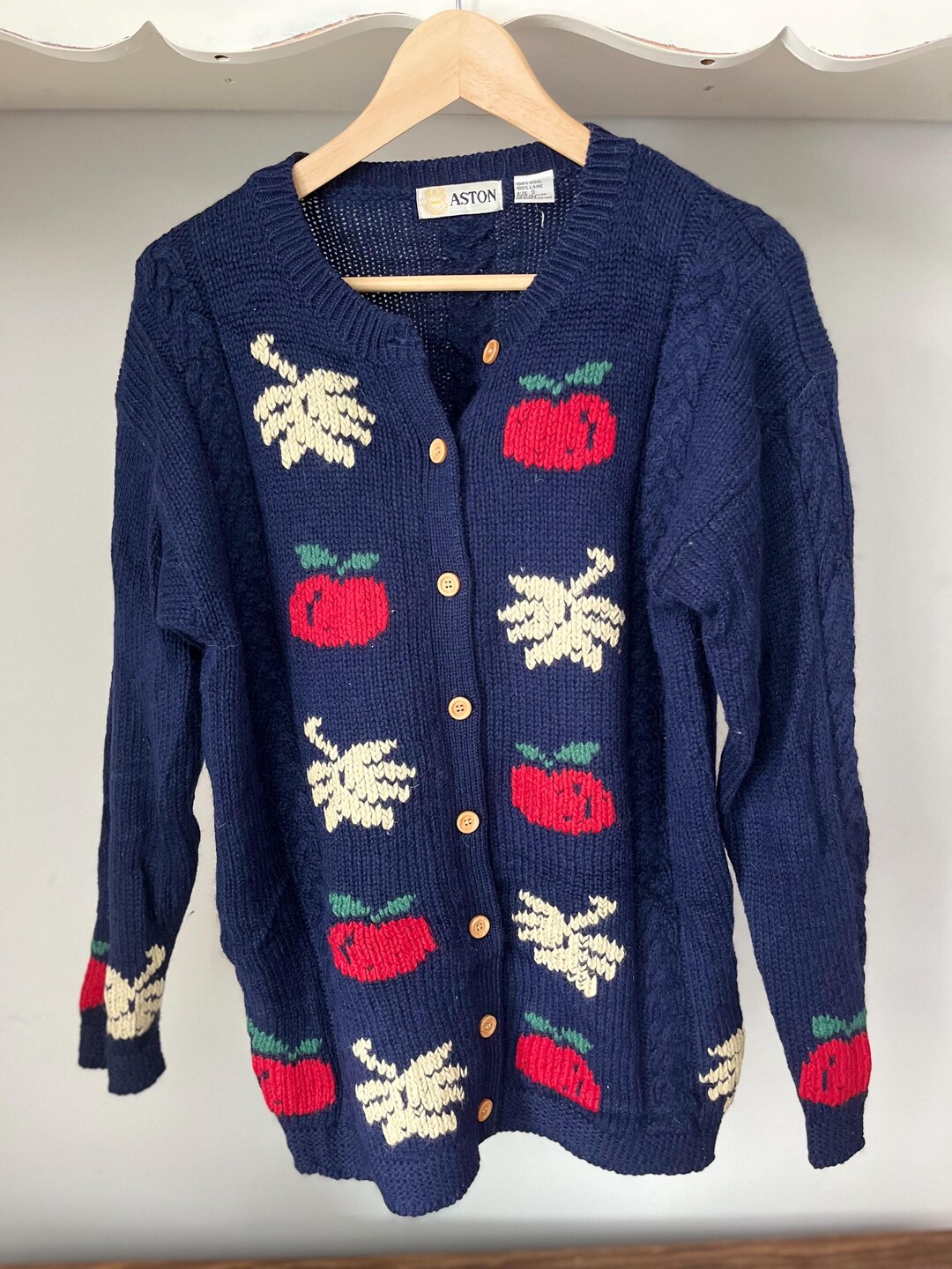 Vintage Wool Winter Teacher Cardigan - Etsy