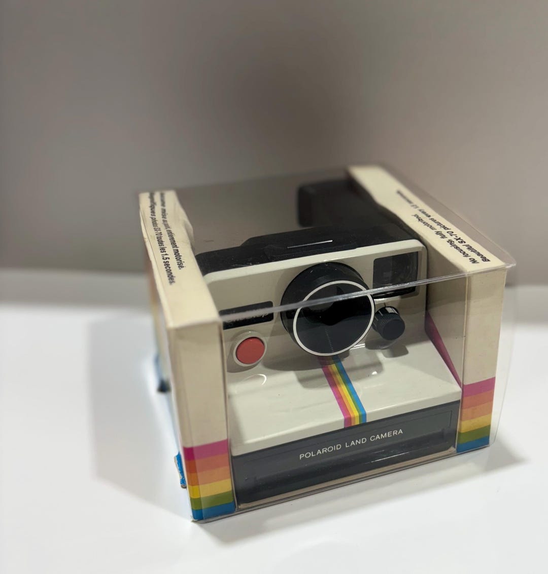 Vintage Polaroid One Step SX-70 Instant Film Land Camera Rainbow Stripe ...