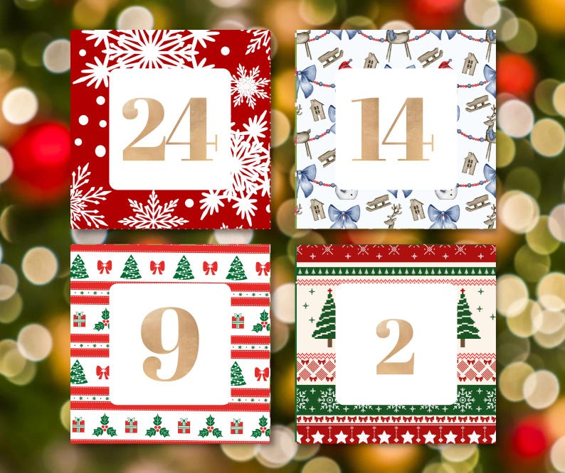 Printable Christmas Advent Calendar Numbers – DIY Holiday Craft ...