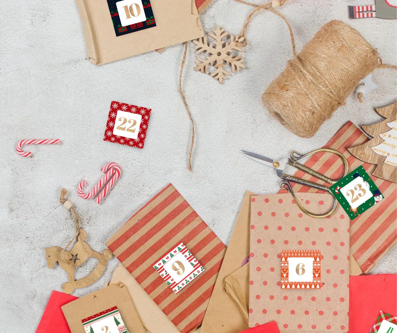 Printable Christmas Advent Calendar Numbers – DIY Holiday Craft ...