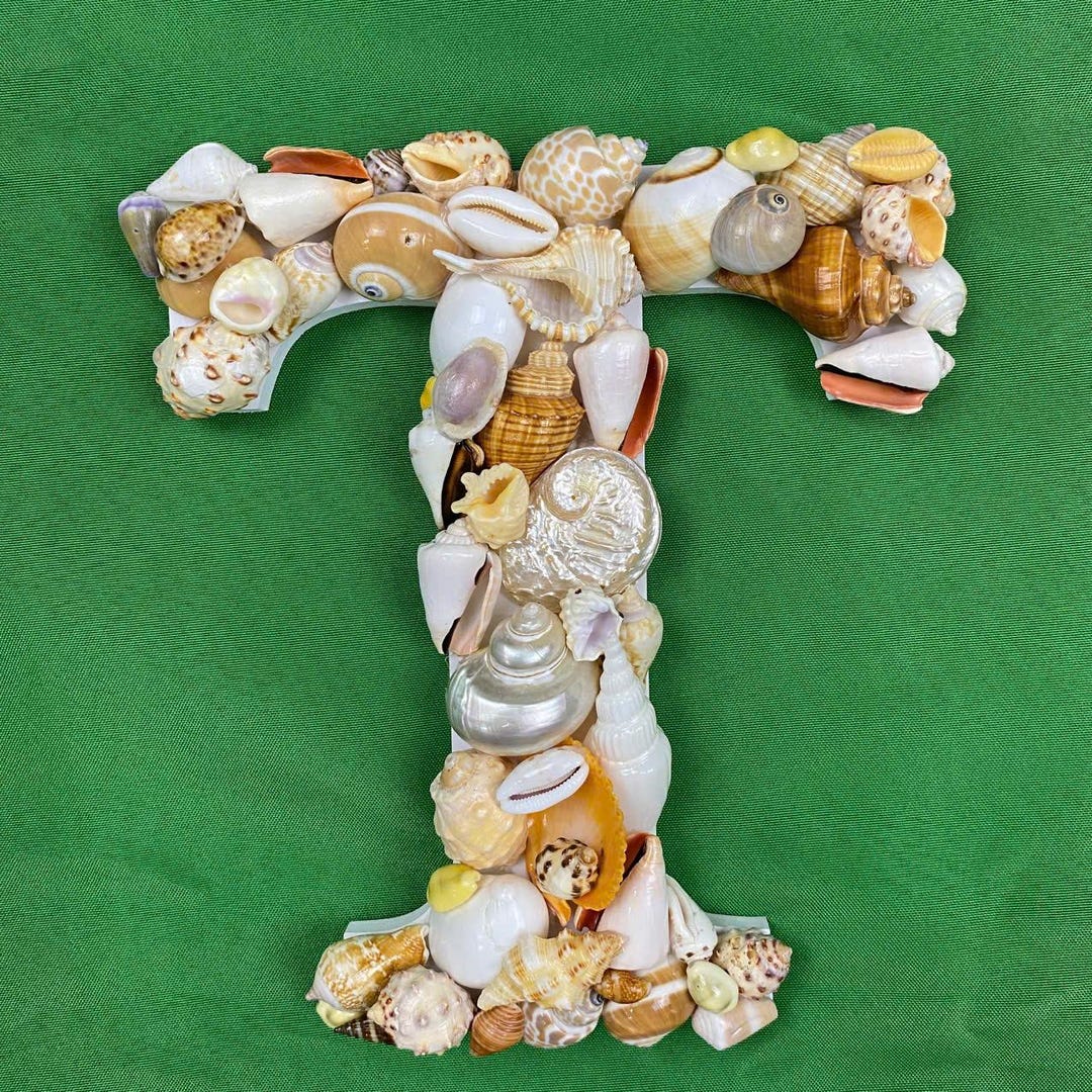 Seashell Wall Art Letter Beach Wedding Decor, Seashell Letter ...
