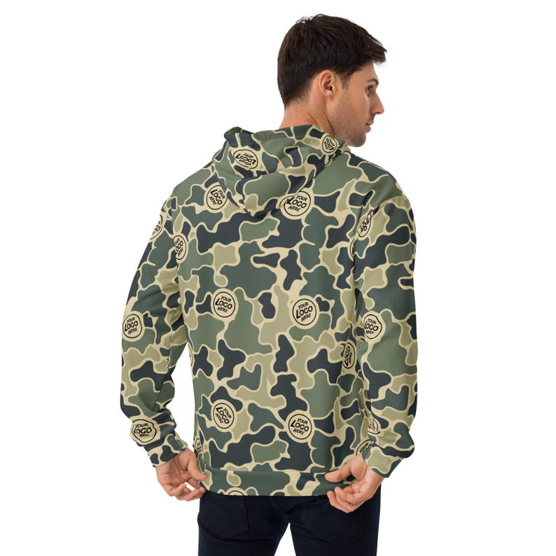CUSTOM LOGO Camo Pattern Unisex Hoodie With Your Logo - Hunting Camo ...