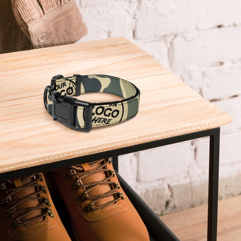 CUSTOM LOGO Camo Pattern With Your Logo Pet Collar - Burlebo Camouflage ...