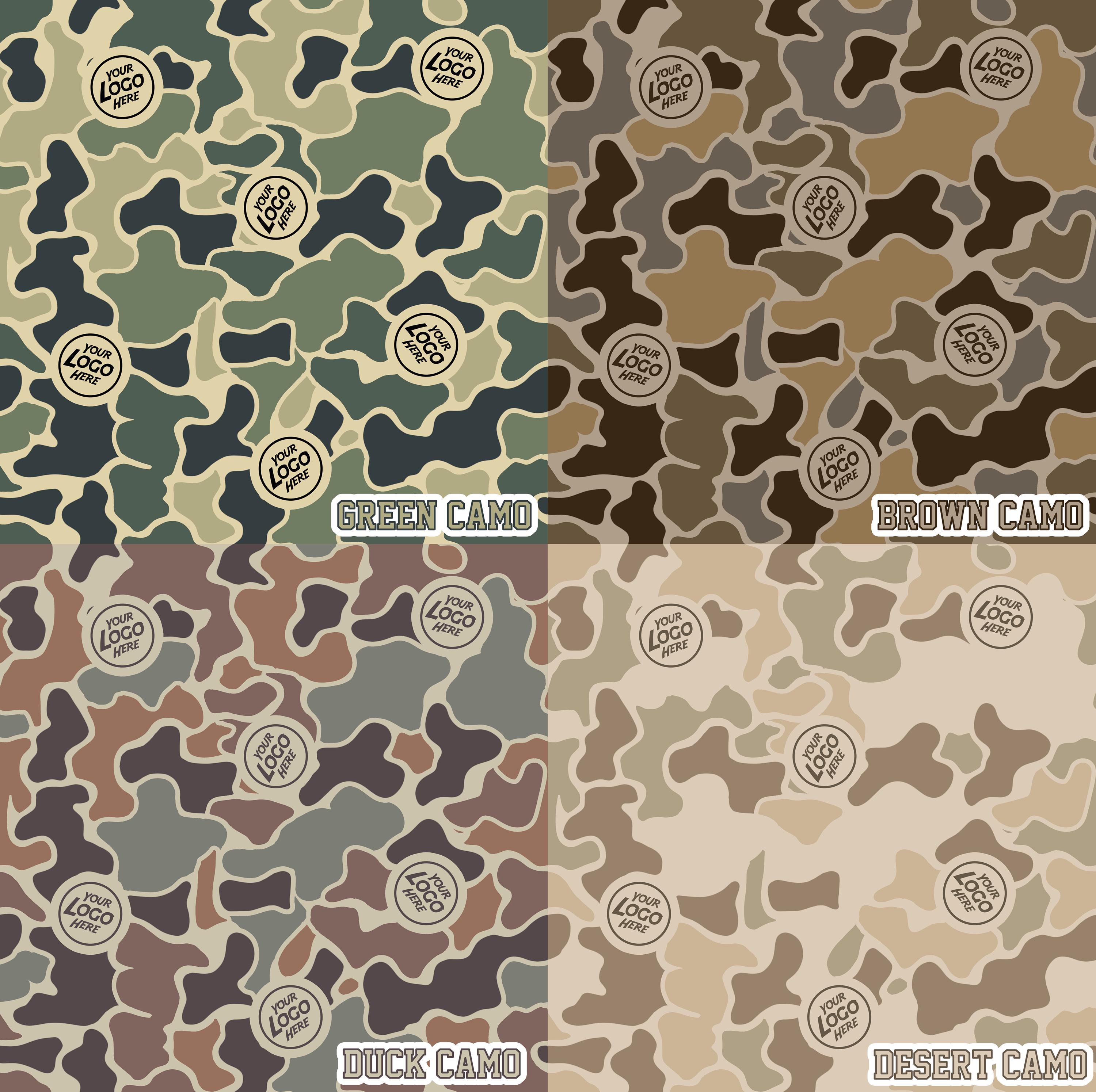 CUSTOM LOGO Camo Pattern With Your Logo Wrapping Paper Sheets - Burlebo ...