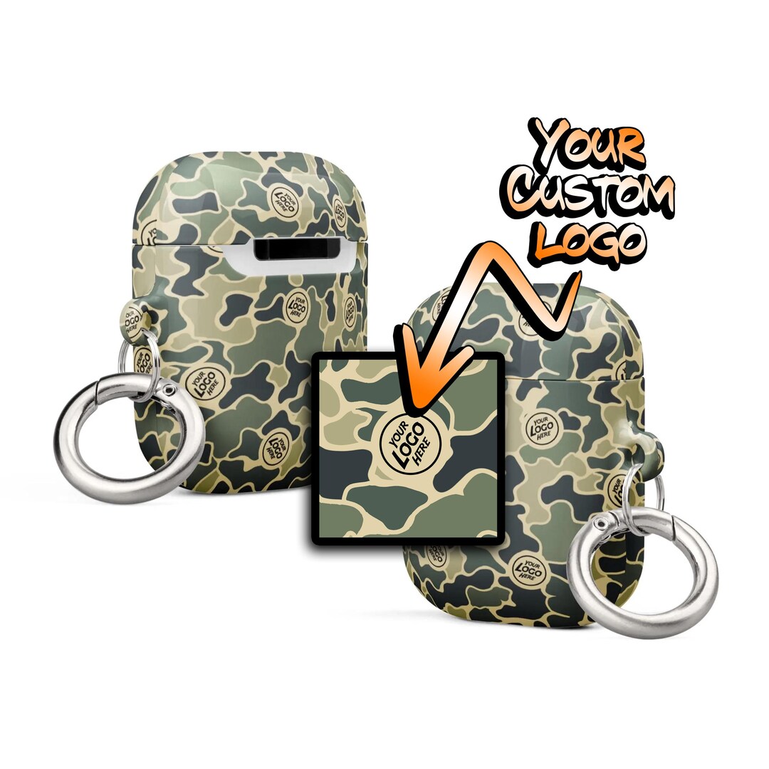 CUSTOM LOGO Camo Pattern Case for Airpods® - Custom Earbud Case ...