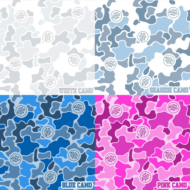 CUSTOM LOGO Camo Pattern With Your Logo Throw Blanket - Burlebo ...