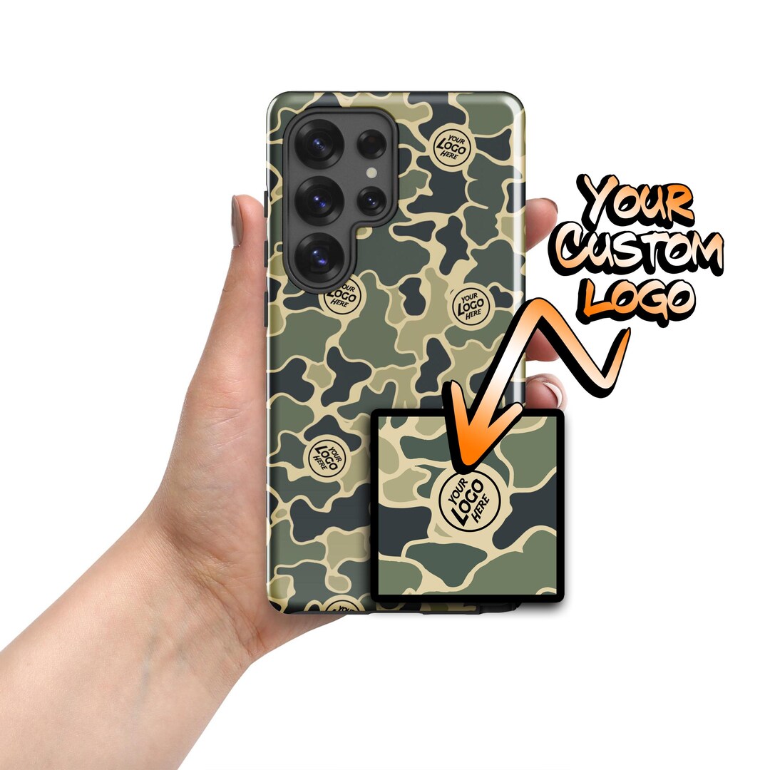 CUSTOM LOGO Camo Pattern With Your Logo Tough Case for Samsung ...