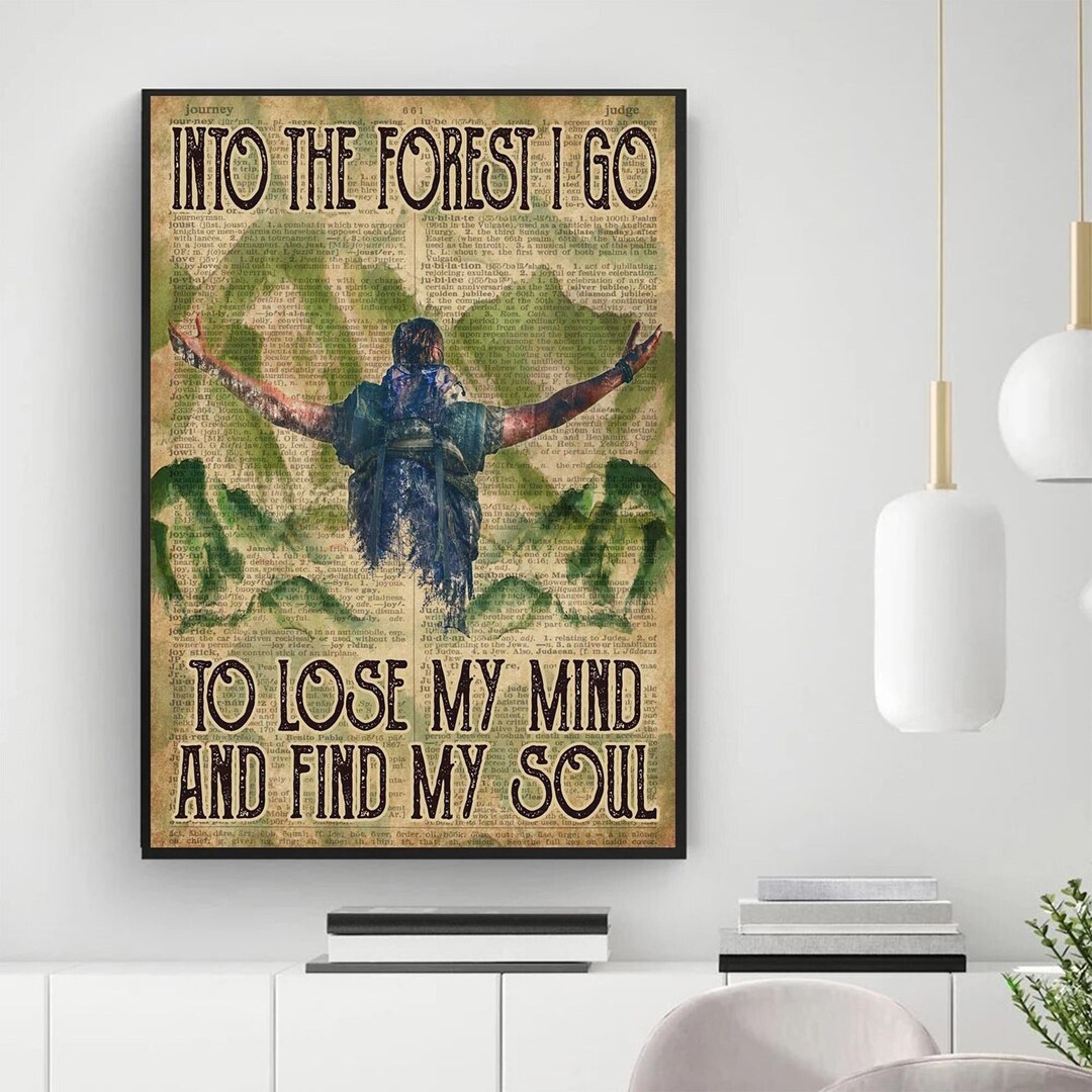 Forest Climbing Vintage Print Into the Forest to Lose My Mind - Etsy
