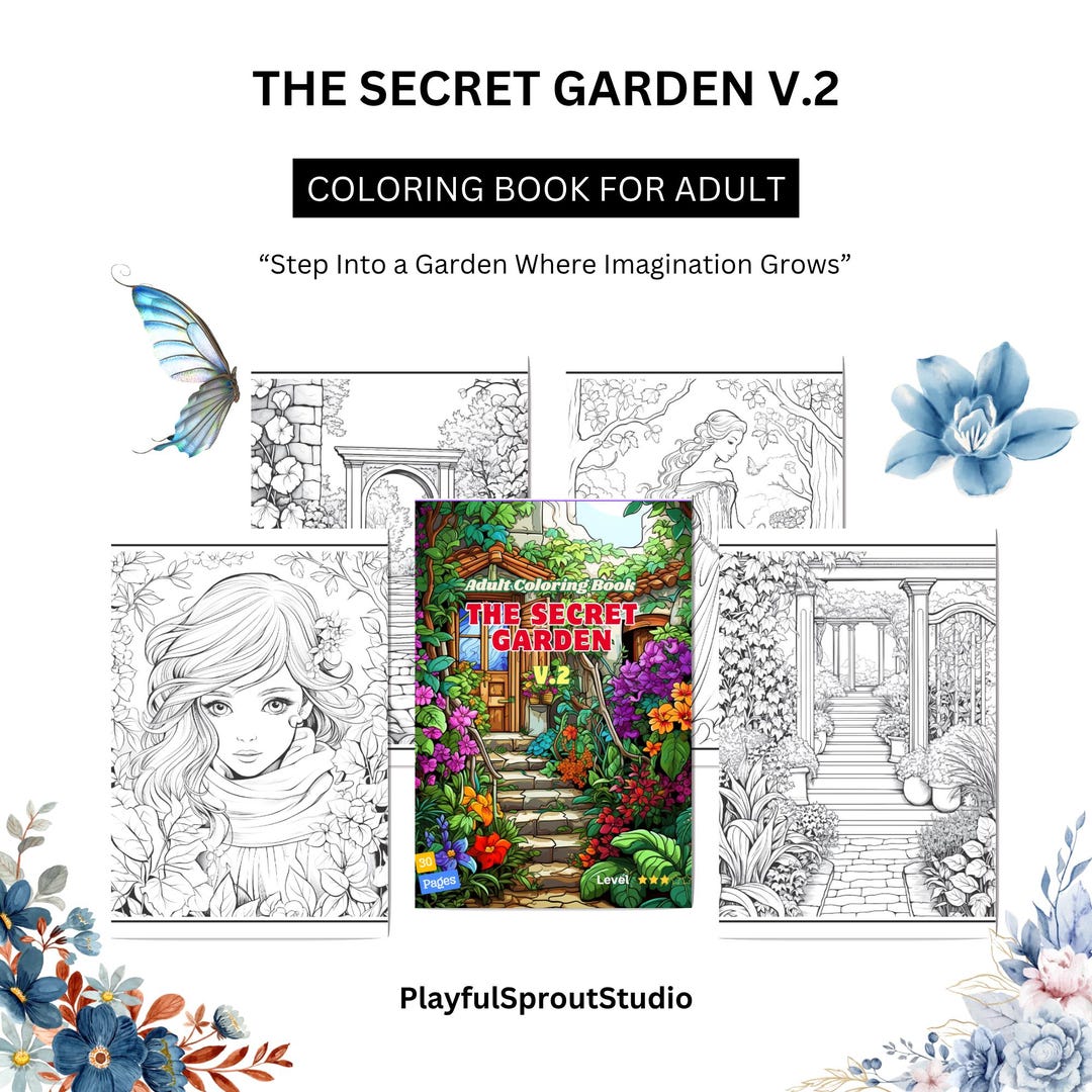 The Family Secret Garden – Printable Coloring Book for All Ages ...