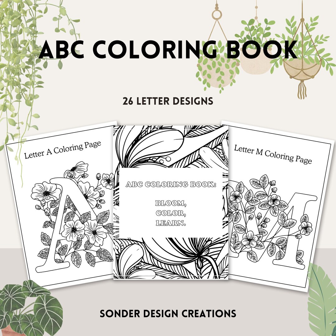 Printable ABC Coloring Book, Printable Coloring Book, Printable ...
