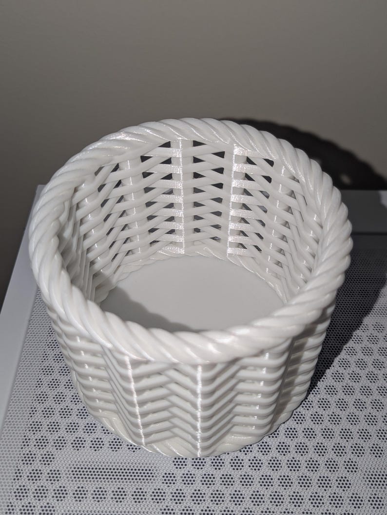 Woven Wicker Basket - 3D Printed - Multiple Size/color Options - Etsy