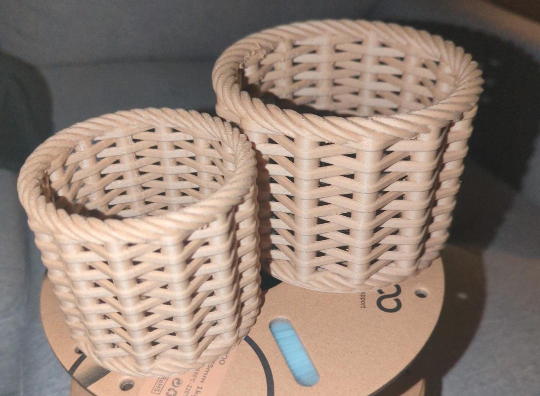 Woven Wicker Basket - 3D Printed - Multiple Size/color Options - Etsy