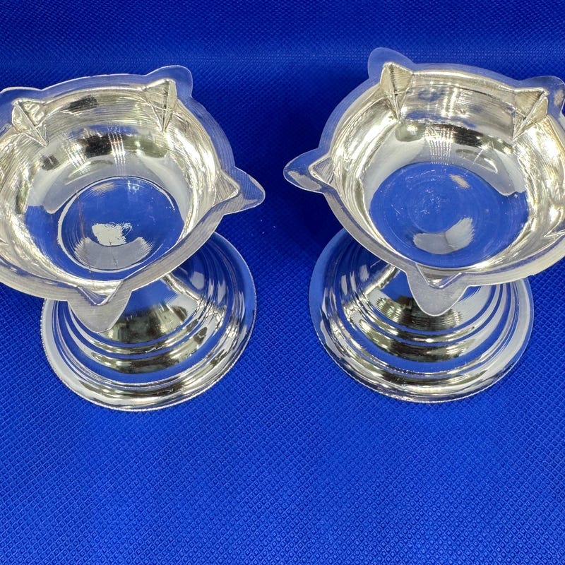 Pure Silver Deepam Set - Etsy