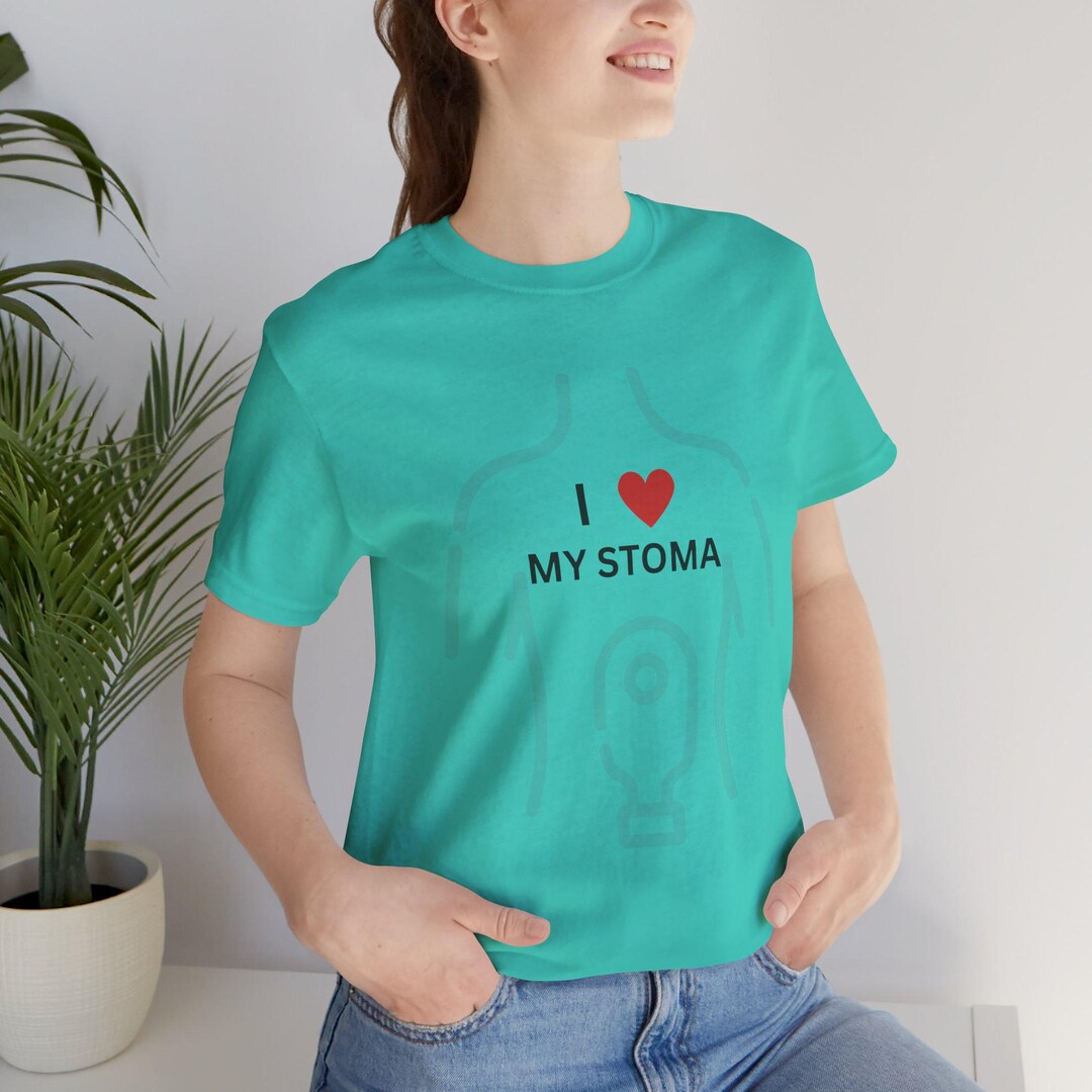 I Love My Stoma Short Sleeve Tee, Ostomy and Stoma Awareness, Gift for ...