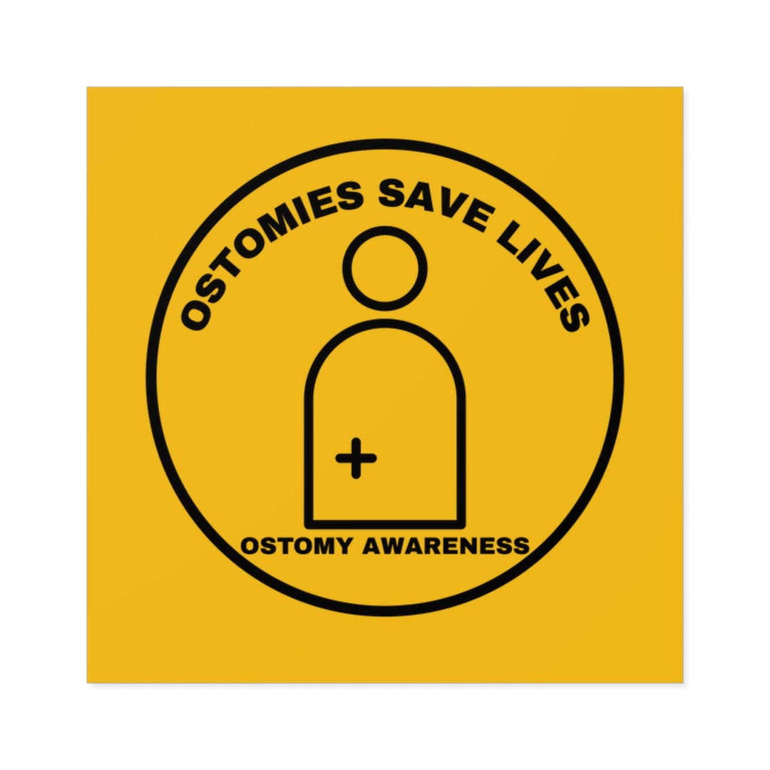 Ostomy Awareness Square Stickers or Magnets, Encouraging Health ...