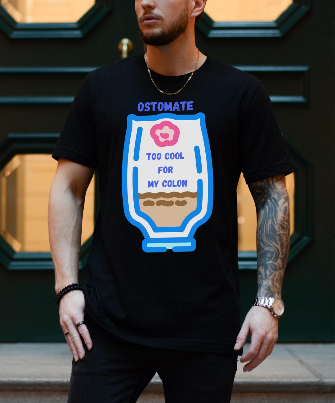 Ostomy Awareness Shirt-too Cool for My Colon. Medical Health Support ...