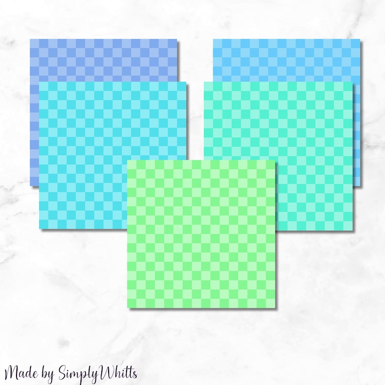 Pastel Checkered Digital Paper: Seamless Scrapbook Patterns (digital ...