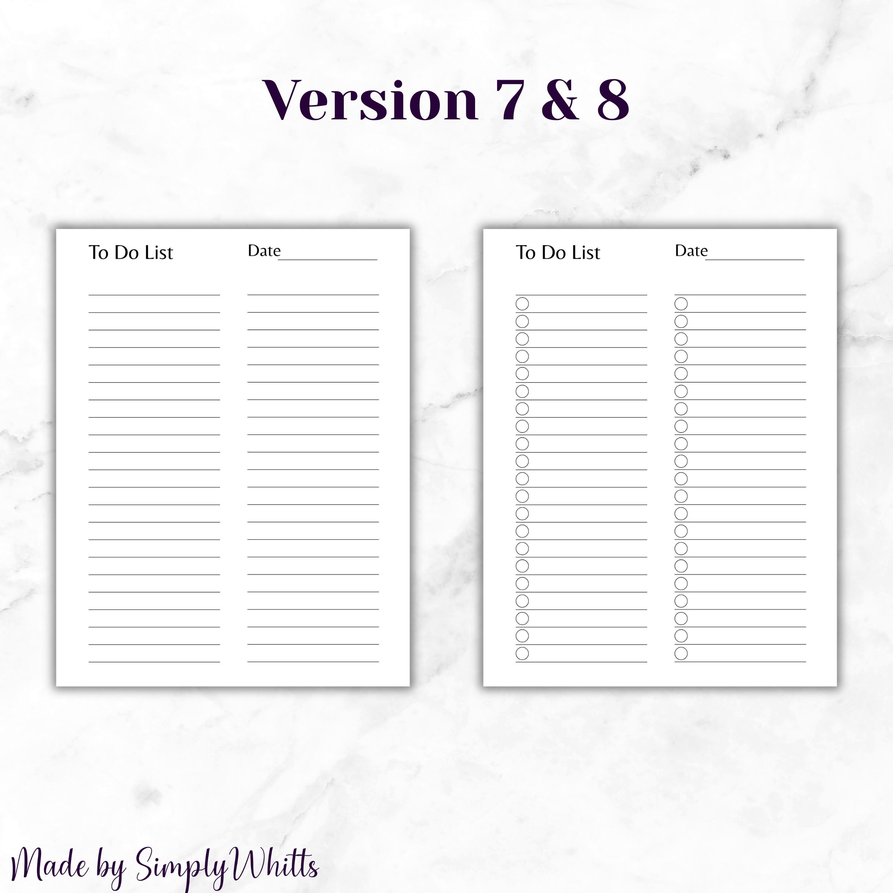 Colorful to Do List Printable Template: US Letter, A4, A5 Sizes ...