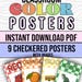 Checker Print Color Posters for Classroom - Etsy