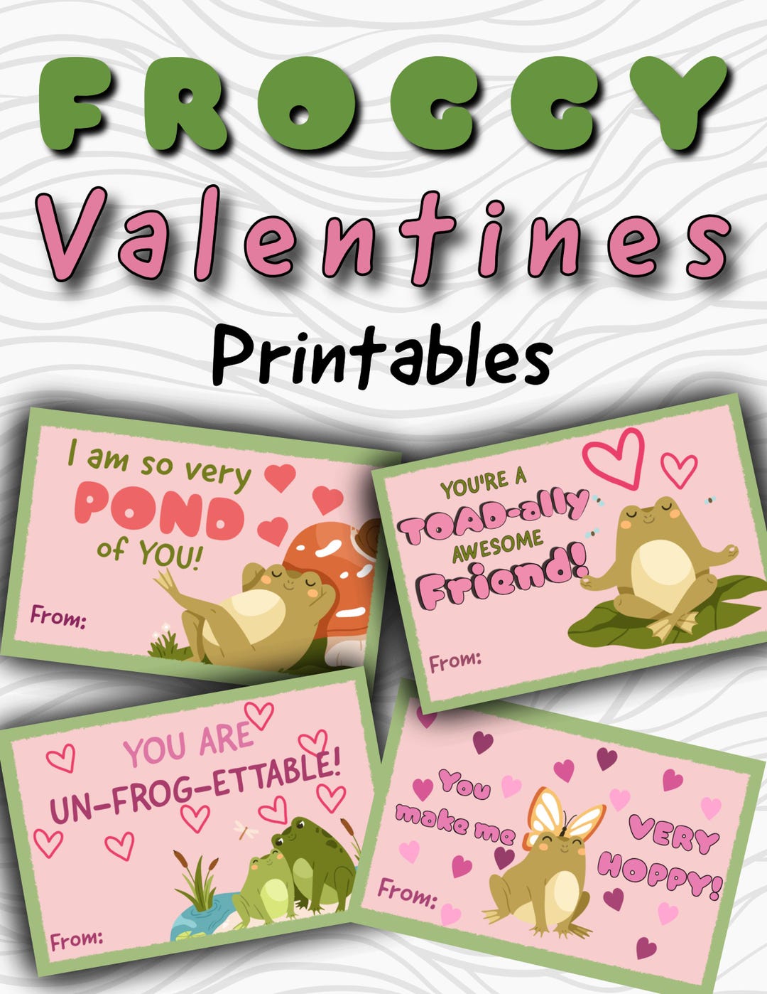Froggy Pun Valentines Day Printables Punny Valentines Student ...