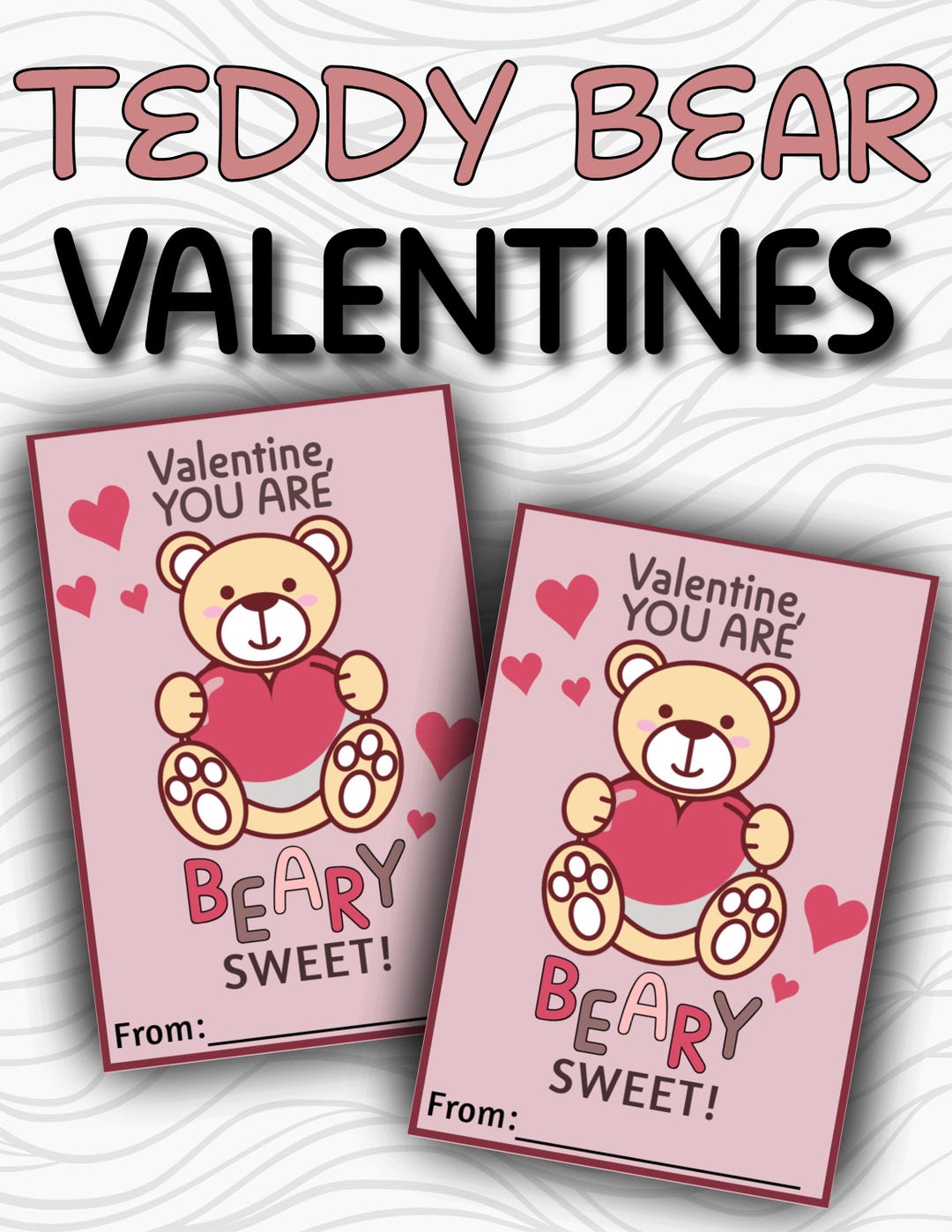 Teddy Bear Valentines Valentines Cards Class Valentines Valentines to ...