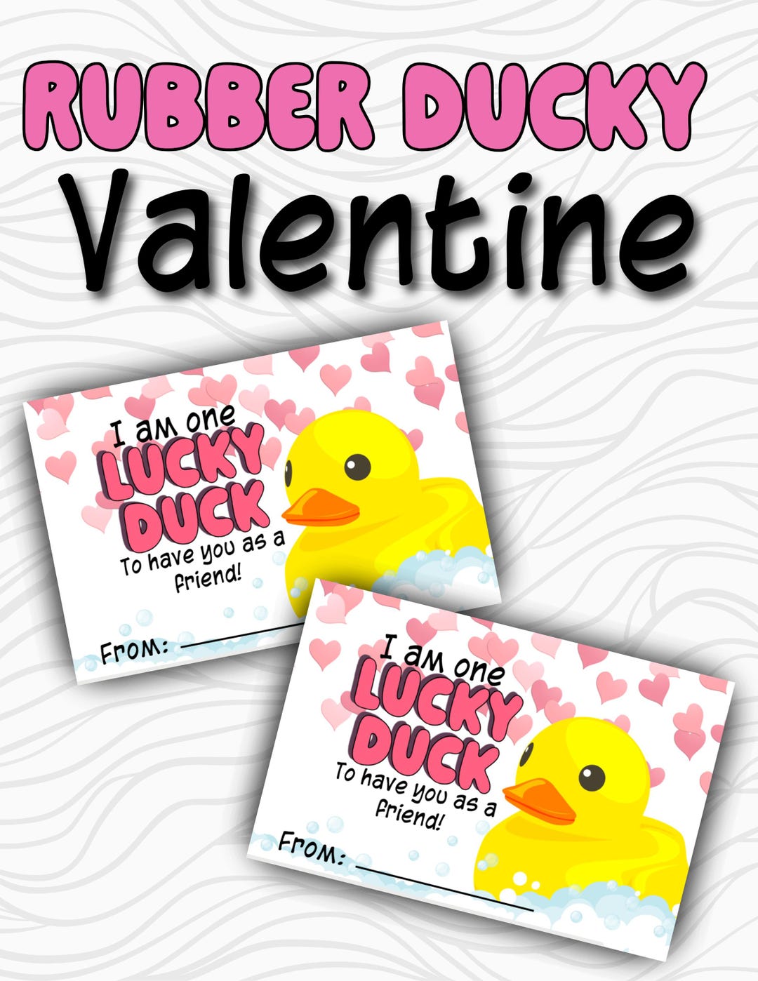 One Lucky Duck Valentine Card Kids Valentines Classroom Valentines ...
