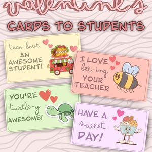 Valentines Day Cards From Teach to Student, Teacher VDAY Cards - Etsy