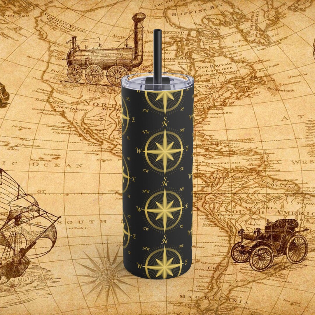 Nautical Themed Tumbler, Adventure Travel Mug Gifts for Explorers ...