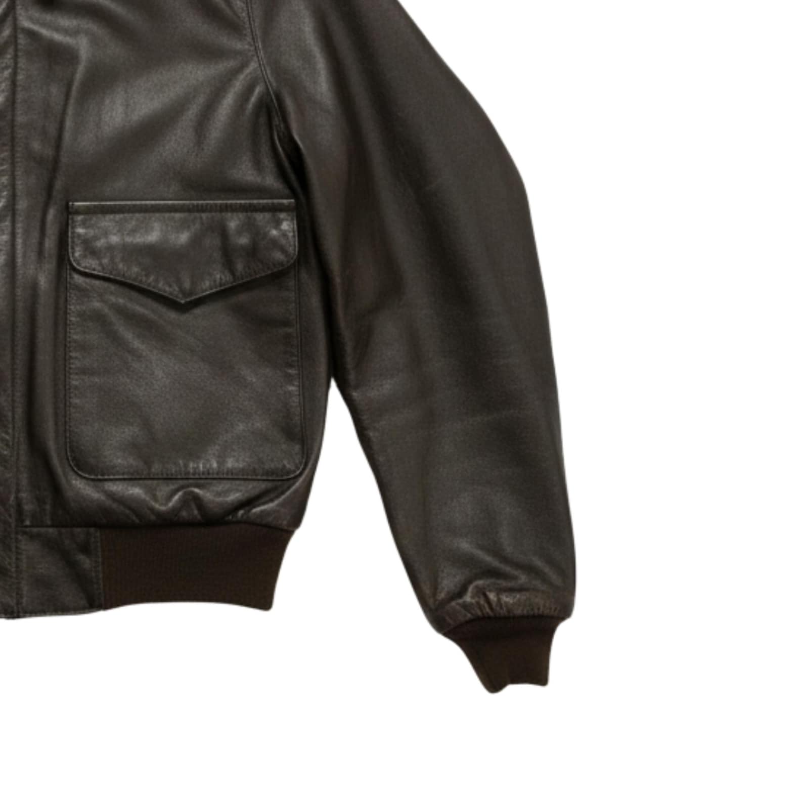 Men's Brown A-2 Aviator Genuine Goatskin Leather Jacket - Flight, Pilot ...