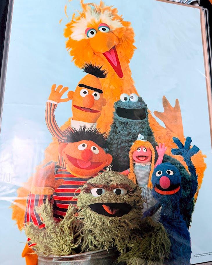 Vintage Sesame Street Poster 1979 - Etsy