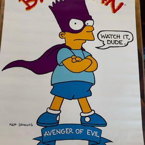 Original Bartman Poster - Etsy