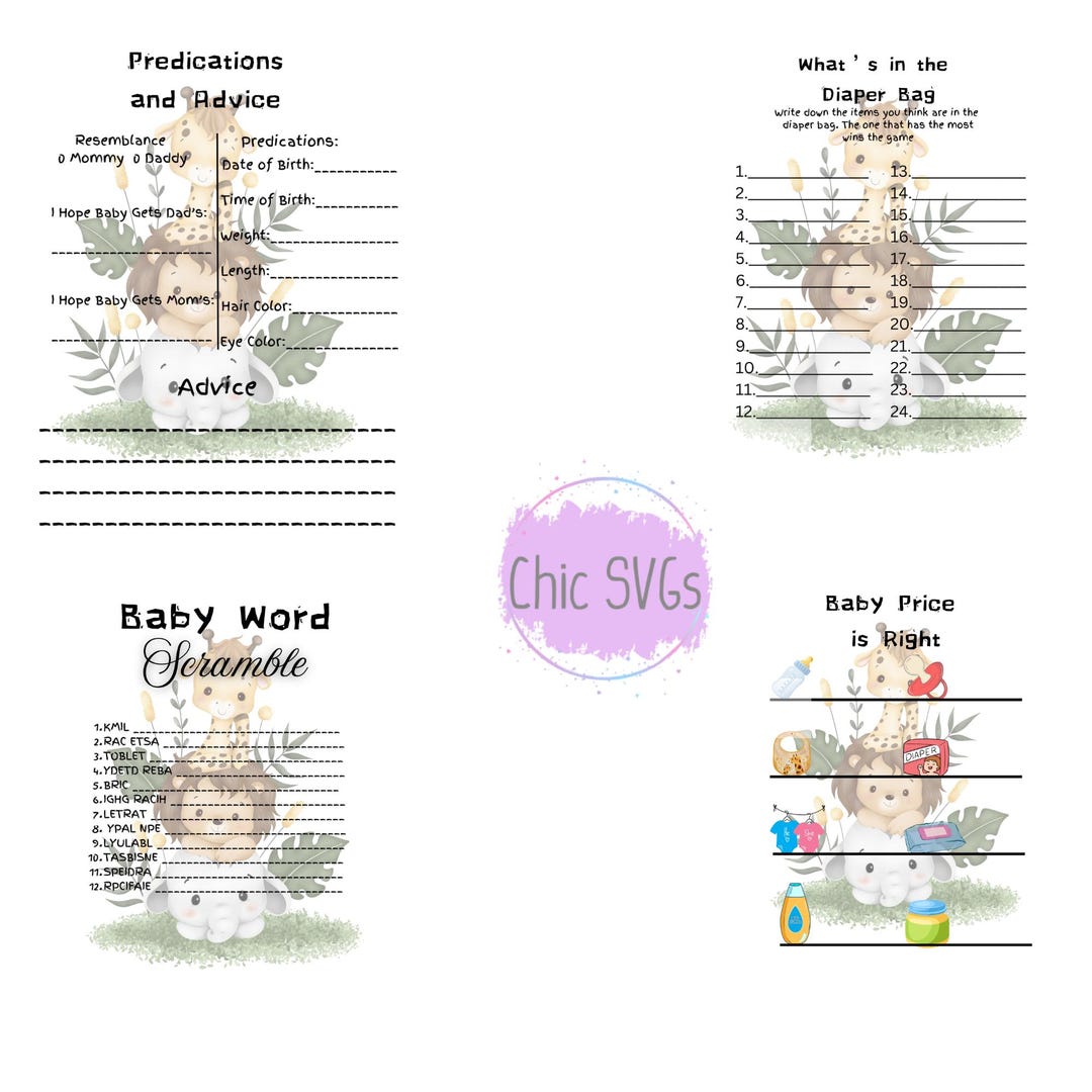 Baby Shower Games, Printable Baby Shower Games, Printable, Print at ...