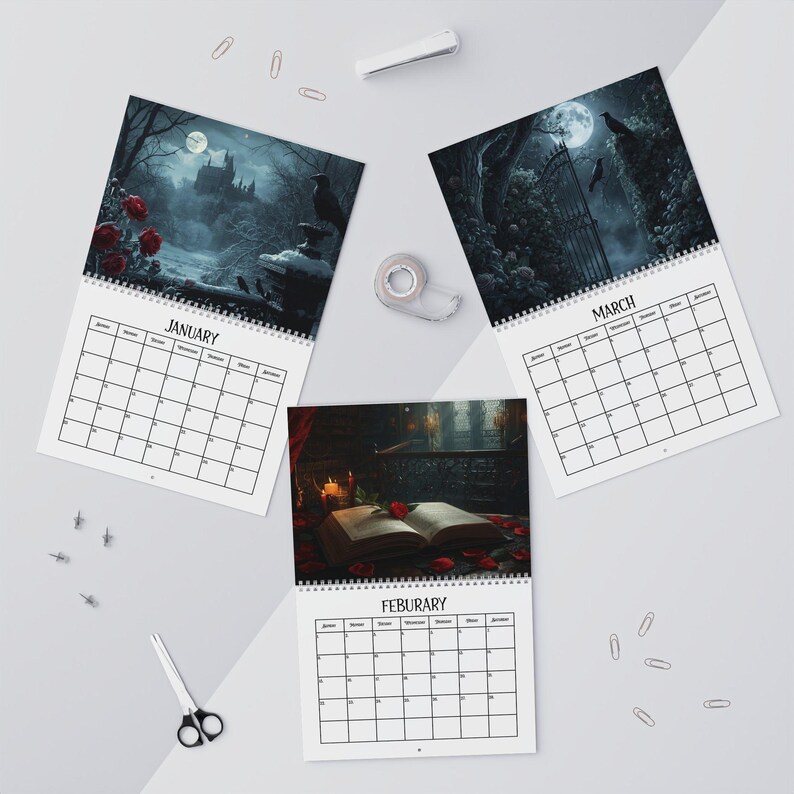2026 Gothic Romance Calendar | 11 X 8.5 | Dark Romantic Themed | - Etsy