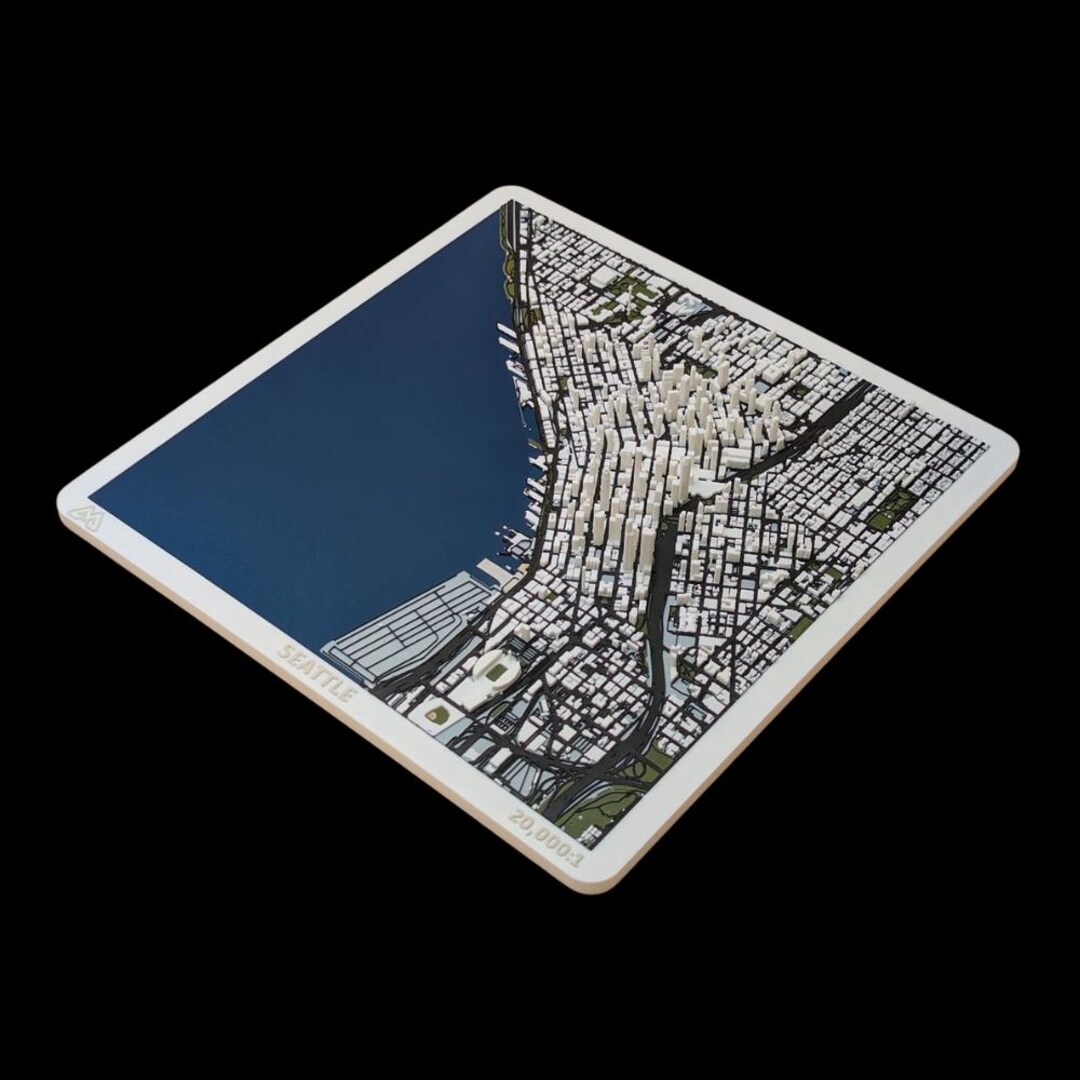 Topomap - City - Seattle | 3D Topographic Map | 3D Printed Map | 3D ...