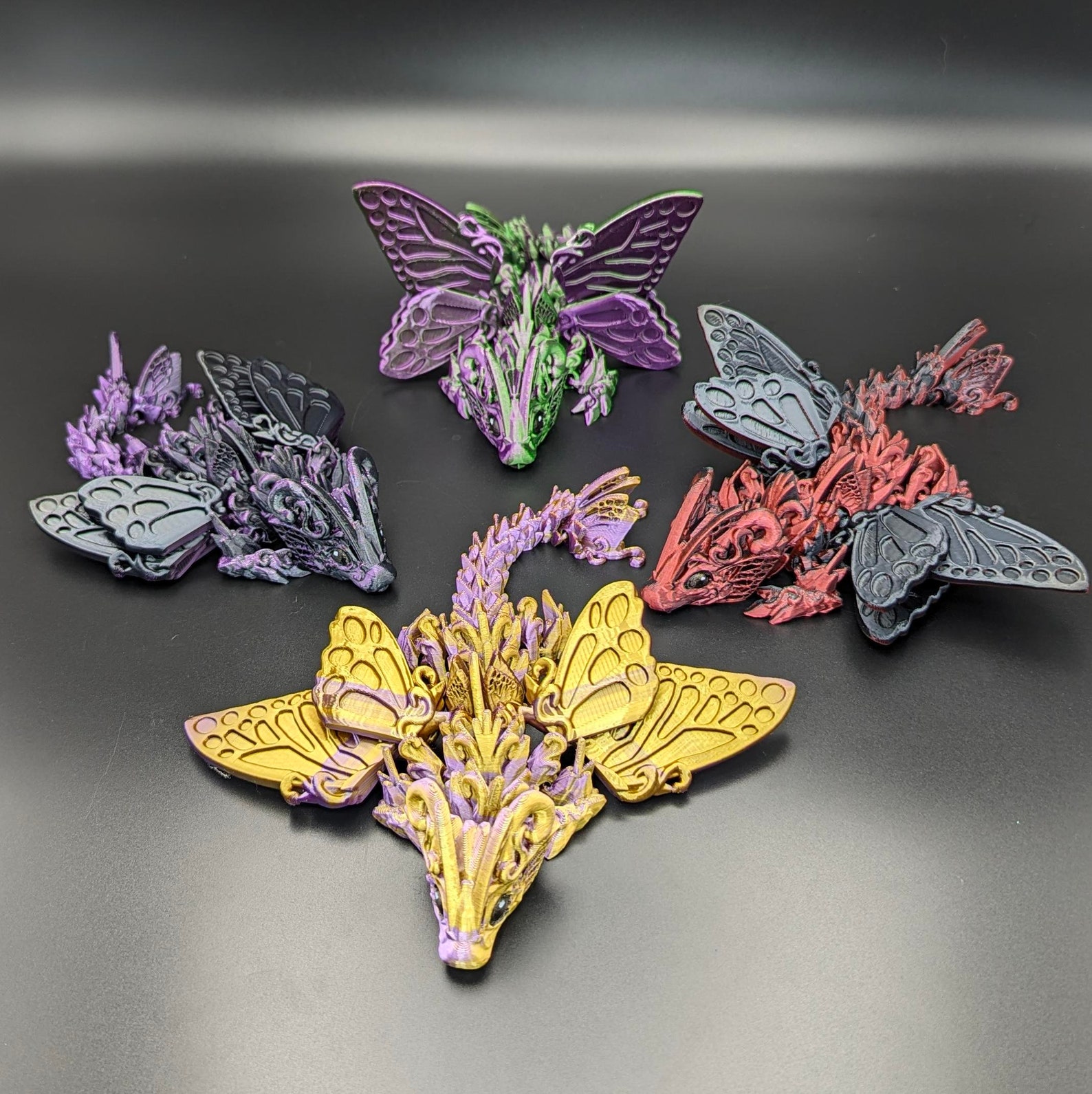 Winged Baby Butterfly Dragons 3D Printed Figurine - Etsy