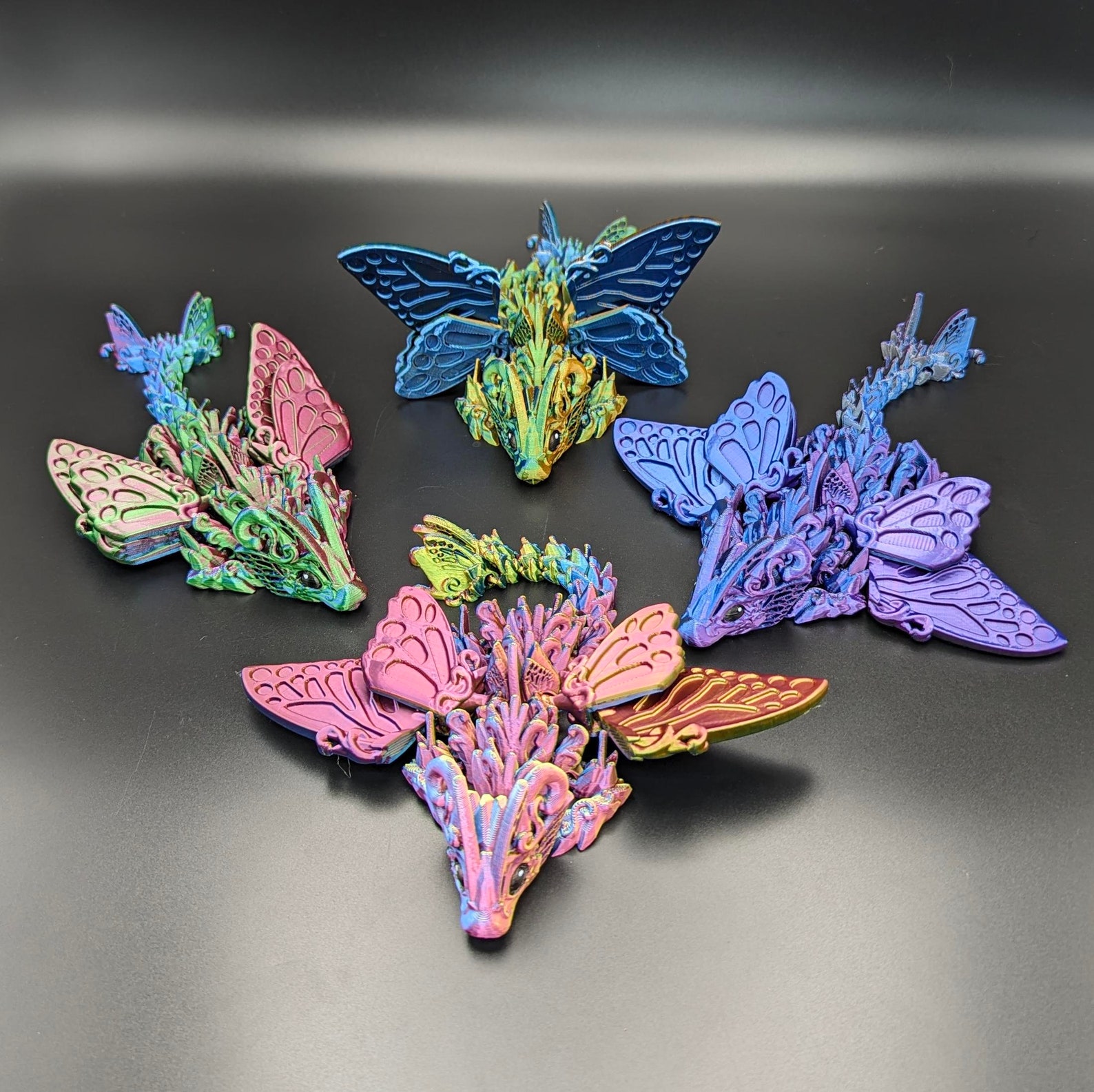 Winged Baby Butterfly Dragons 3D Printed Figurine - Etsy