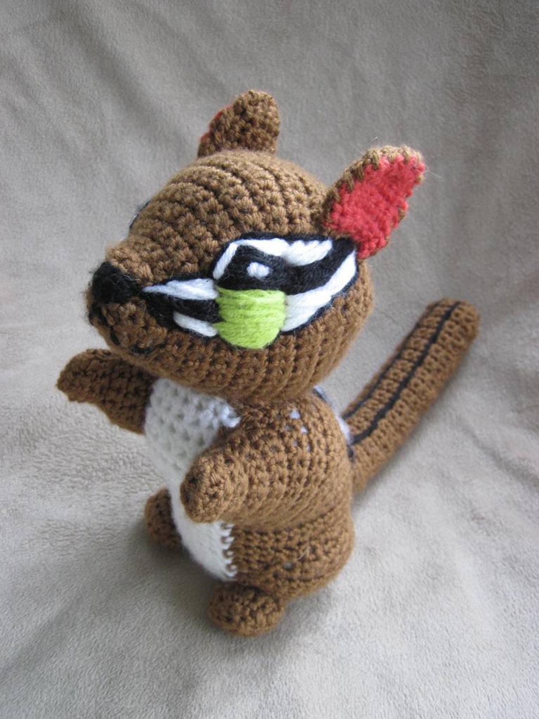 Crocheted Chipmunk PDF Pattern With Bonus Acorn Pattern- Digital ...