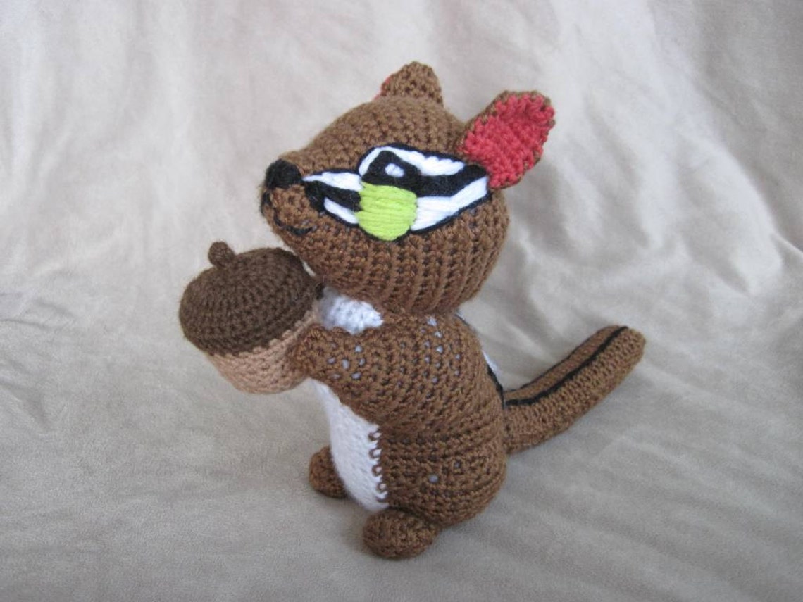 Crocheted Chipmunk PDF Pattern With Bonus Acorn Pattern | Etsy