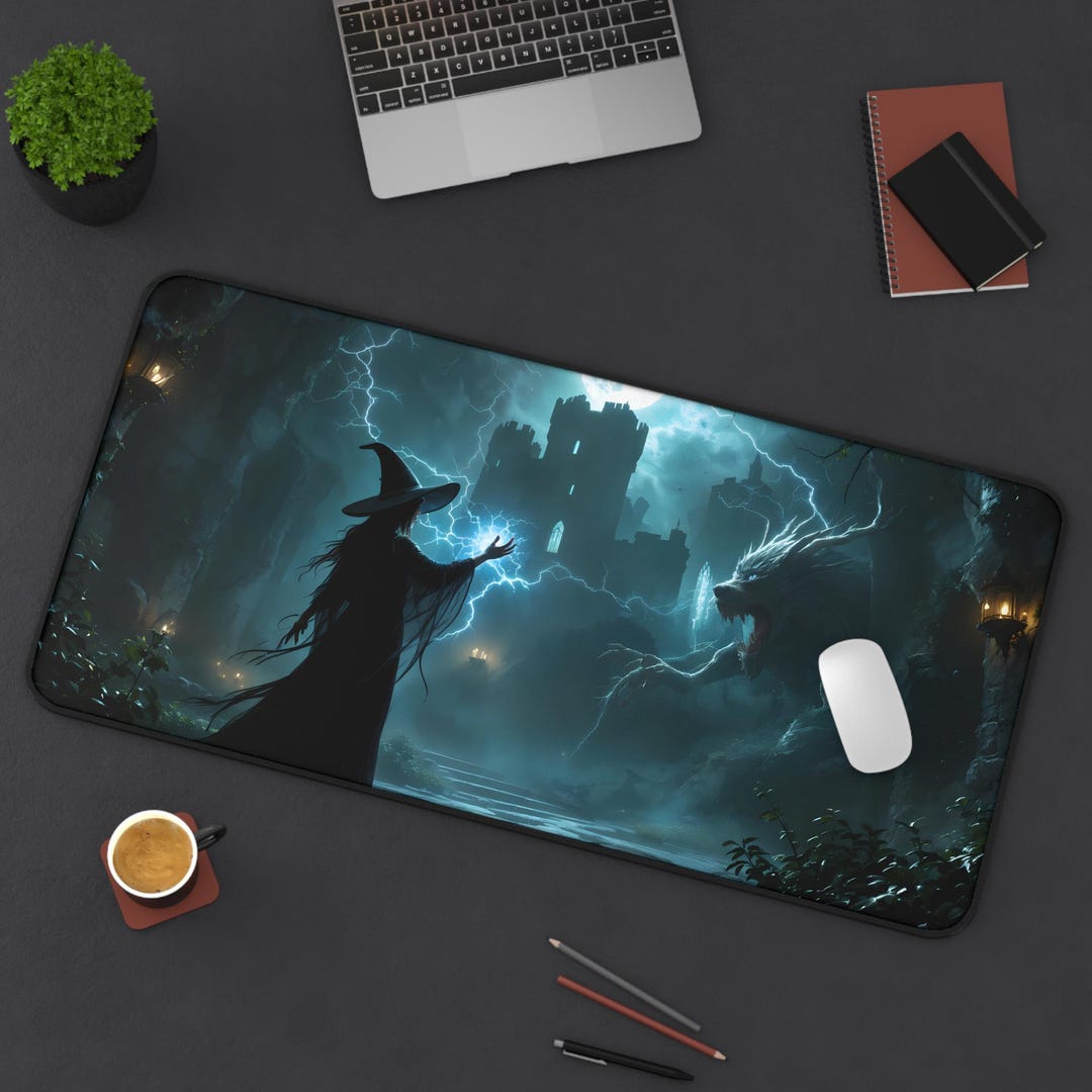 Fantasy Realm Desk Mat, Magic, Gaming Mousepad, Office Desk Accessories ...